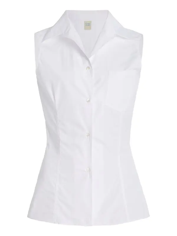 FLORE FLORE Rosie Sleeveless Shirt - White