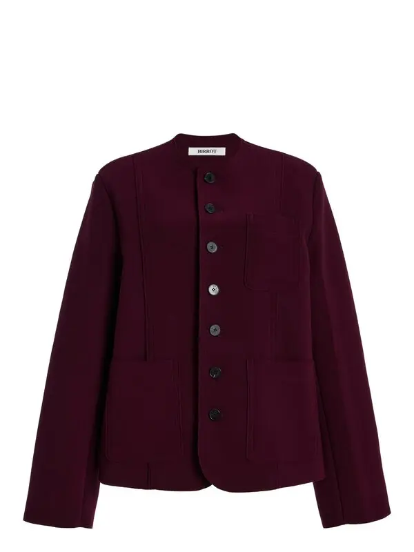 BIRROT Lay4 Crepe Jacket - Burgundy