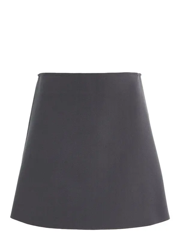 BIRROT Exclusive Lay3 Crepe Mini Skirt - Silver