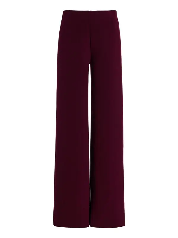 BIRROT Lay2 Crepe Straight Trousers - Burgundy