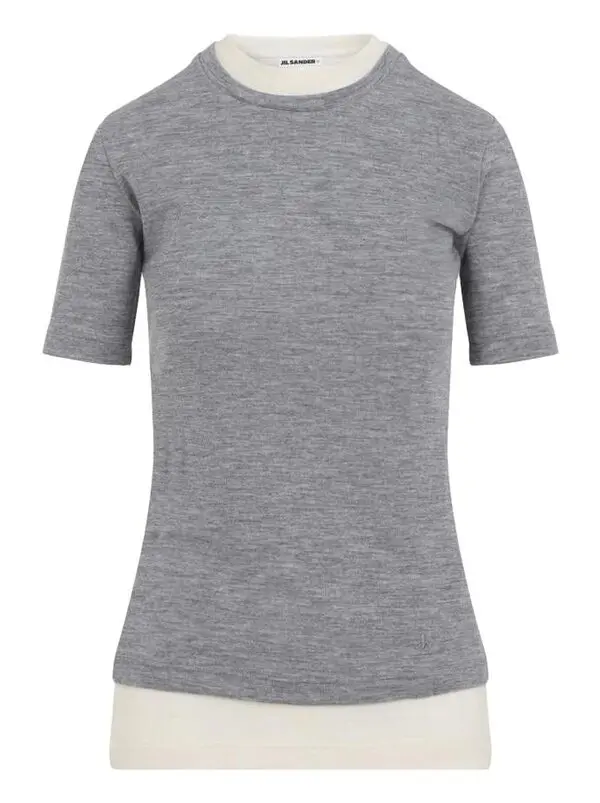 JIL SANDER Wool Top Set - Grey