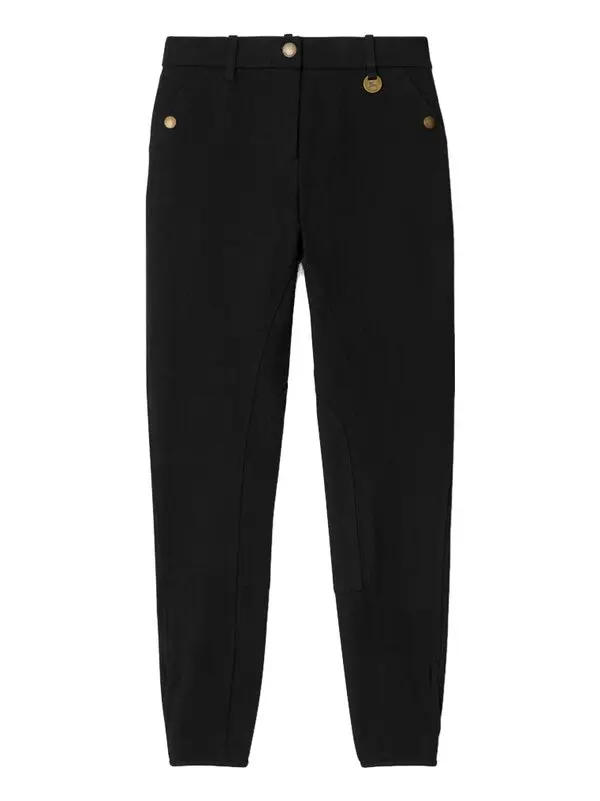 Burberry Herringbone Stretch Cotton Jodhpurs - Black