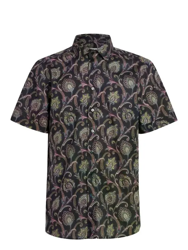 Etro Paisley Print Short-sleeve Shirt - Blue