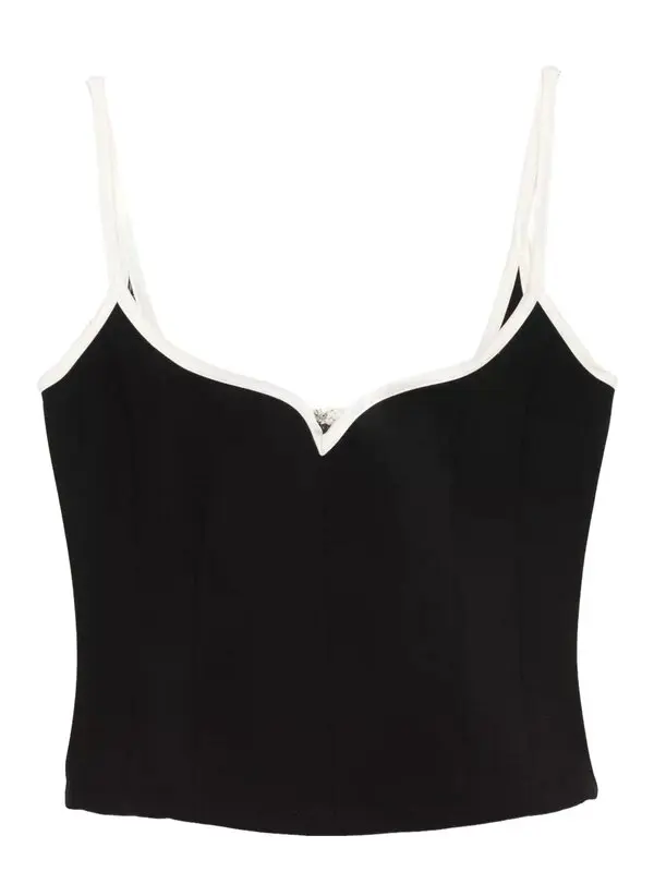 Paris Georgia Heart-shaped Top - Black