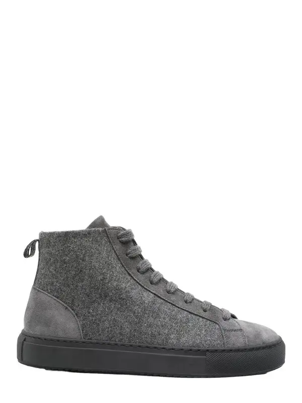 DOUCAL'S Suede Lace-up Sneakers - Grey