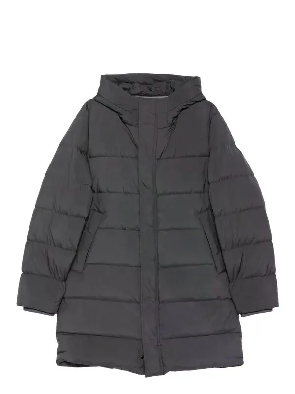 Corneliani Hooded Quilted Coat - Grey