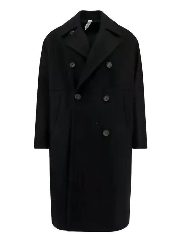HEVO Double-breasted Coat - Black
