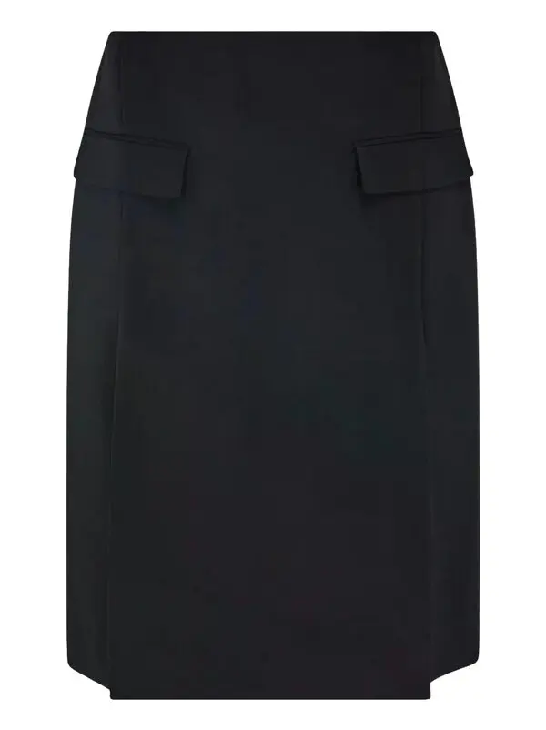 FERRAGAMO Midi Skirt With Slit - Black
