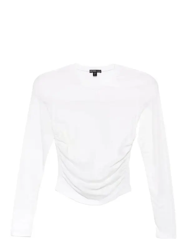 JAMES PERSE Jersey-ruched Top - White