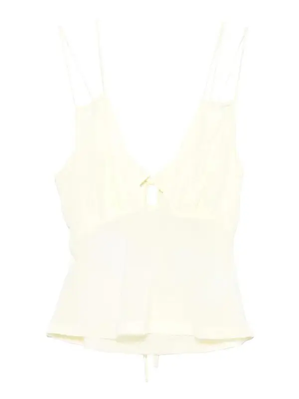 Paris Georgia Bernie Tie-front Camisole - Yellow