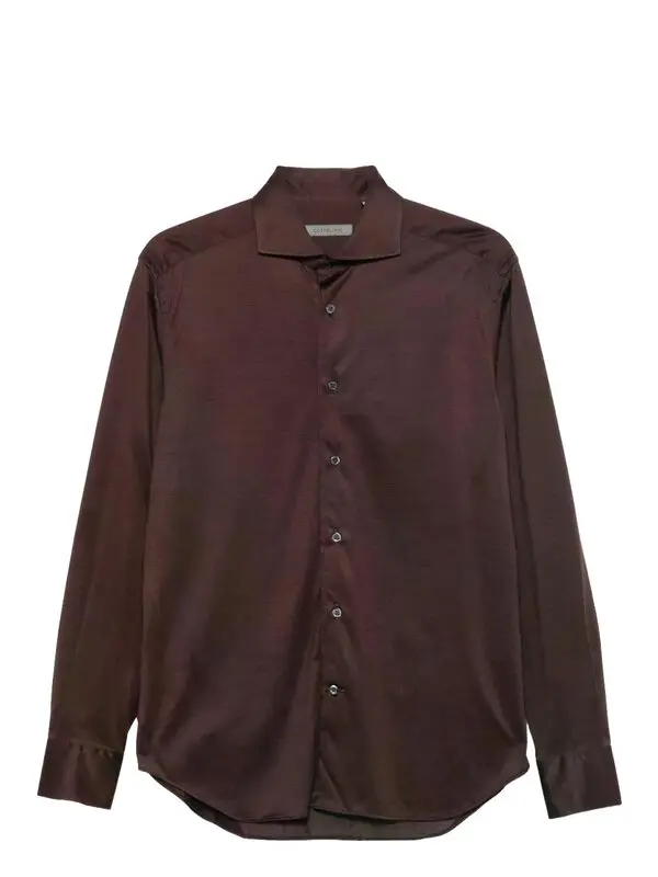 Corneliani Long-sleeved Button-fastening Shirt - Brown
