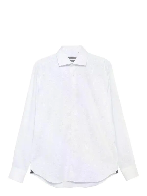 Corneliani Long-sleeved Dotted Shirt - White