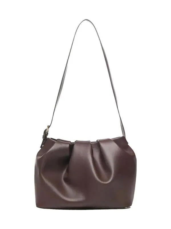 THEMOIRE Lara Pleated Shoulder Bag - Brown