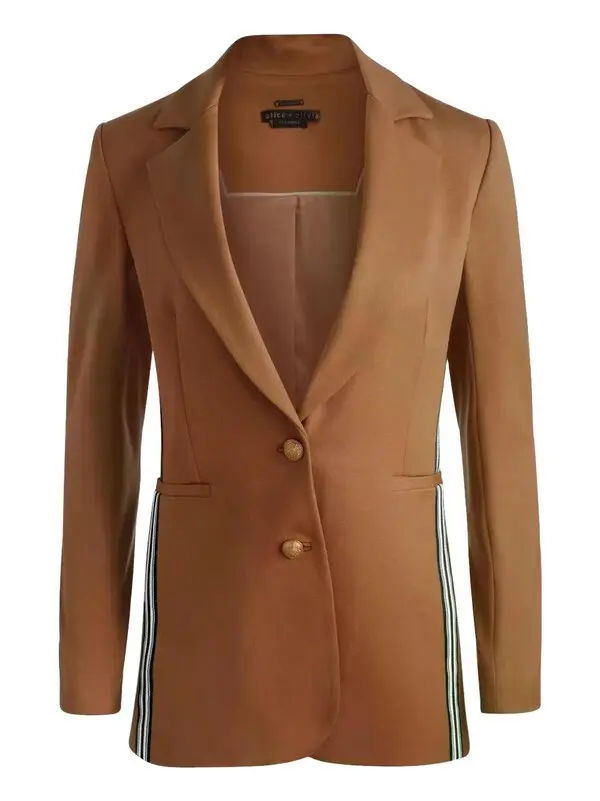 Alice + Olivia Side-stripe Blazer - Brown