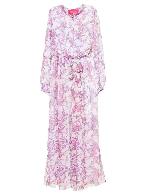 MIAU BY CLARA ROTESCU Floral-print Maxi Dress - White