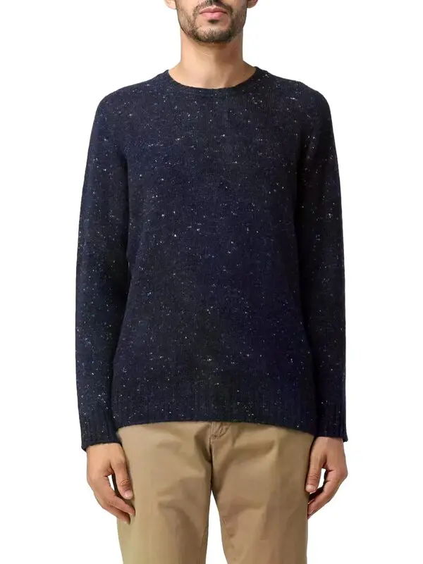 DRUMOHR Speckled Round-neck Sweater - Blue