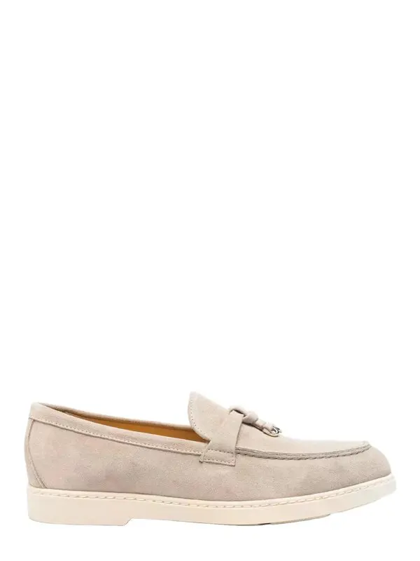 DOUCAL'S Tassel Detail Suede Loafers - Neutrals