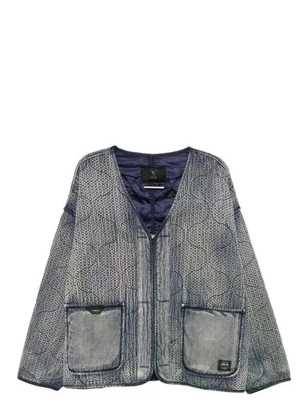 FIVE CM Quilted Denim Jacket - Blue