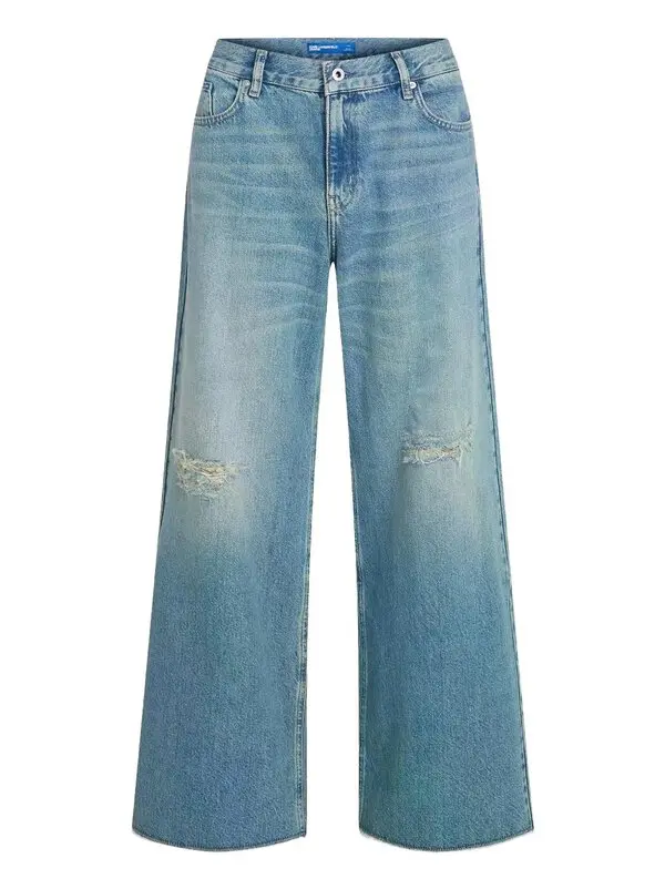 Karl Lagerfeld Frayed Jeans - Blue