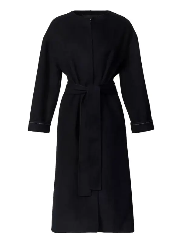 Fabiana Filippi Belted Wool Coat - Blue