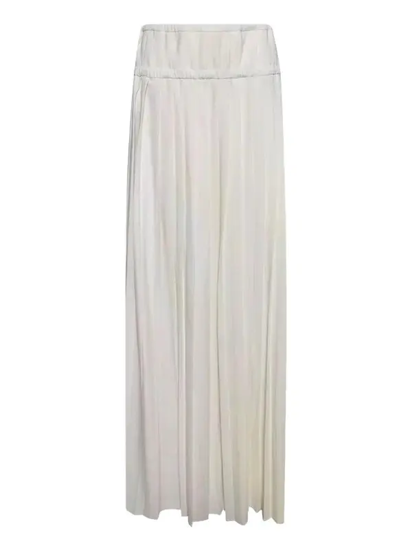 FERRAGAMO Pleated Midi Skirt - White