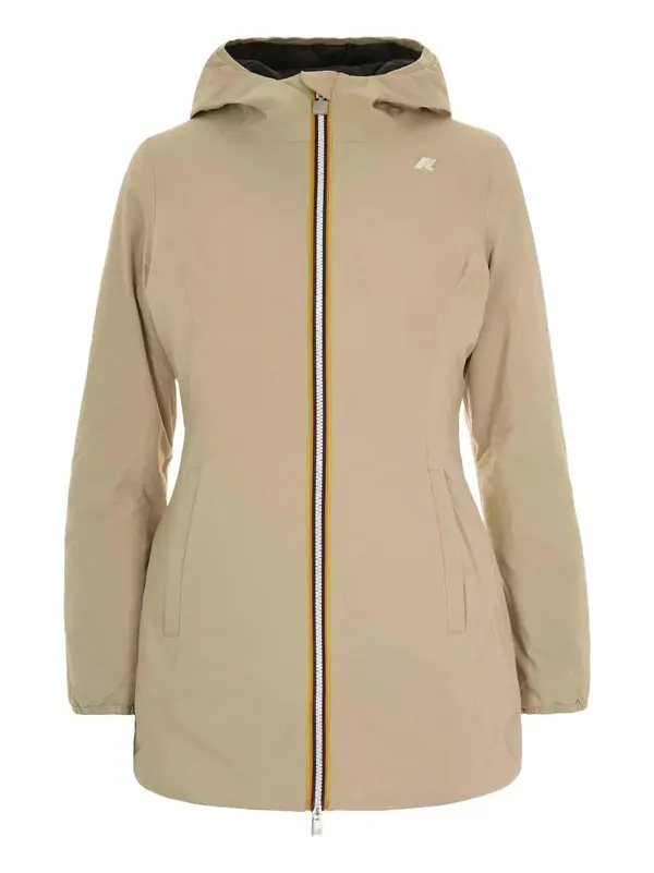 K-WAY Eco-stretch Zip-front Jacket - Neutrals