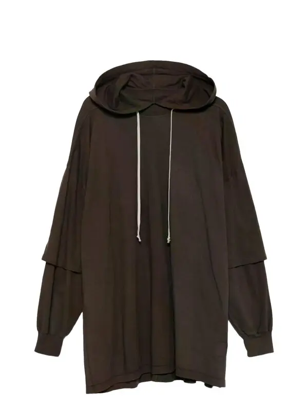 Rick Owens Double-layer Hoodie - Brown