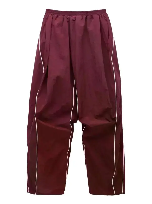 PUSHBUTTON Pleated Track Pants - Red