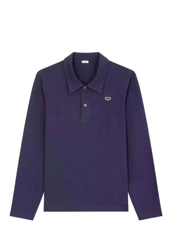 FURSAC Long-sleeve Logo Polo Shirt - Blue