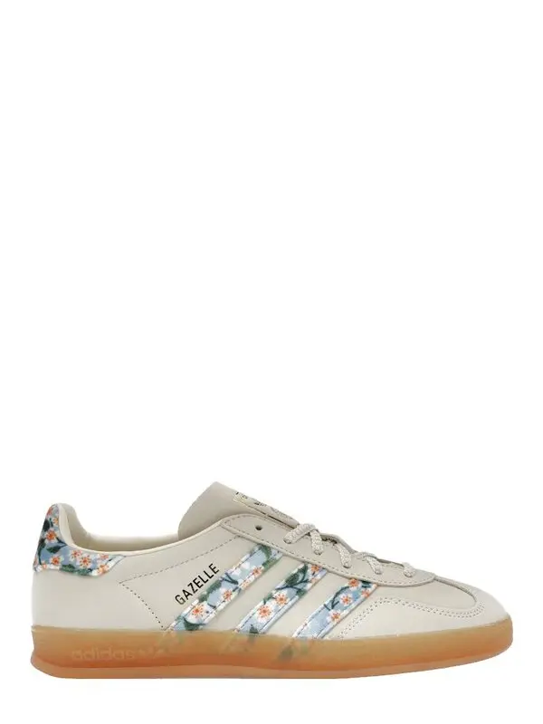 Adidas Gazelle Indoor Liberty London Mitsi Day Sneakers - Crew White/gold Metallic/tactile Blue