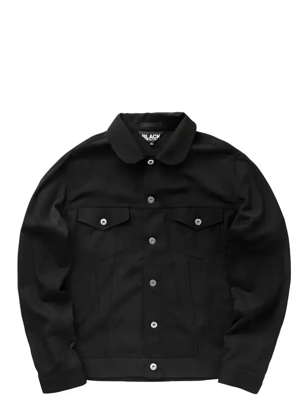 BLACK COMME DES GARÇONS Button-fastening Collared Jacket - Black
