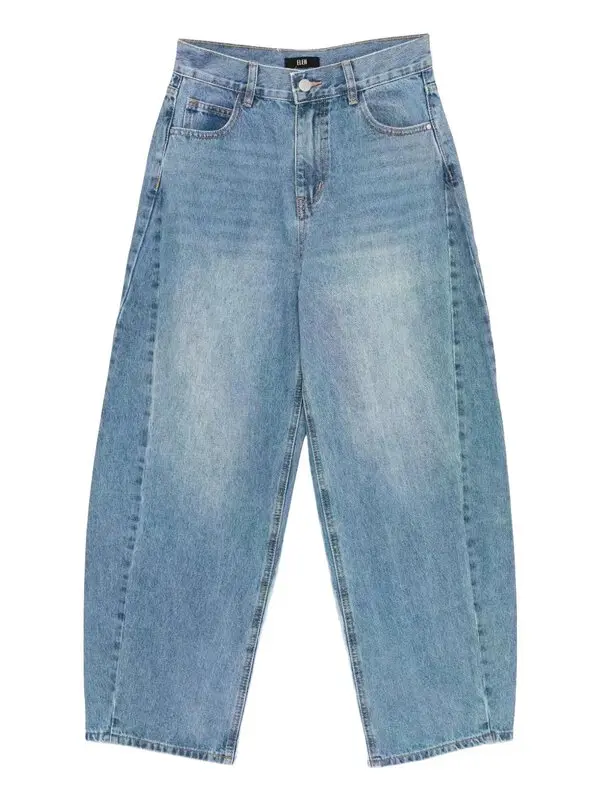ELEH Straight Leg Cotton Jeans - Blue