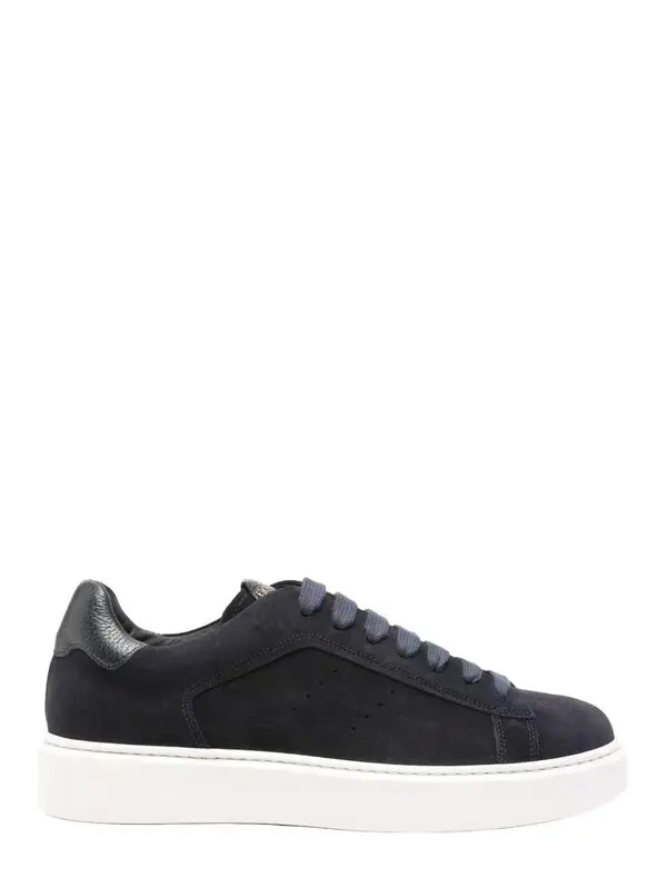 DOUCAL'S Clay Suede Lace-up Sneakers - Blue