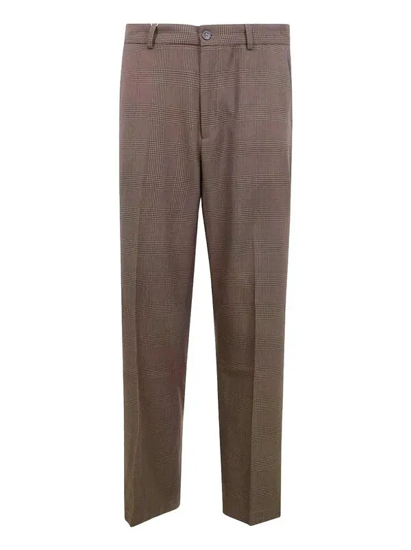 LES DEUX Checked Trousers - Brown