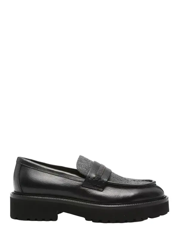 DOUCAL'S Bermeo Penny-slot Loafers - Black