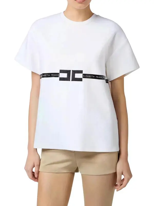 Elisabetta Franchi Logo T-shirt - White