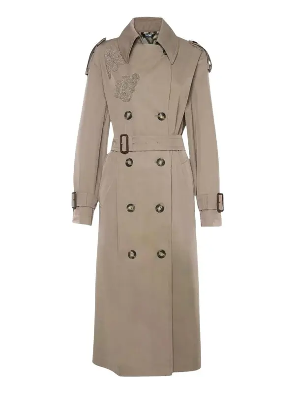 BAZAR DELUXE Double-breasted Trench Coat - Brown
