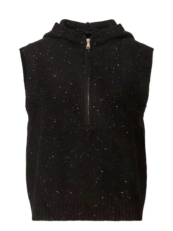 Fabiana Filippi Sequin-embellished Hoodie - Black