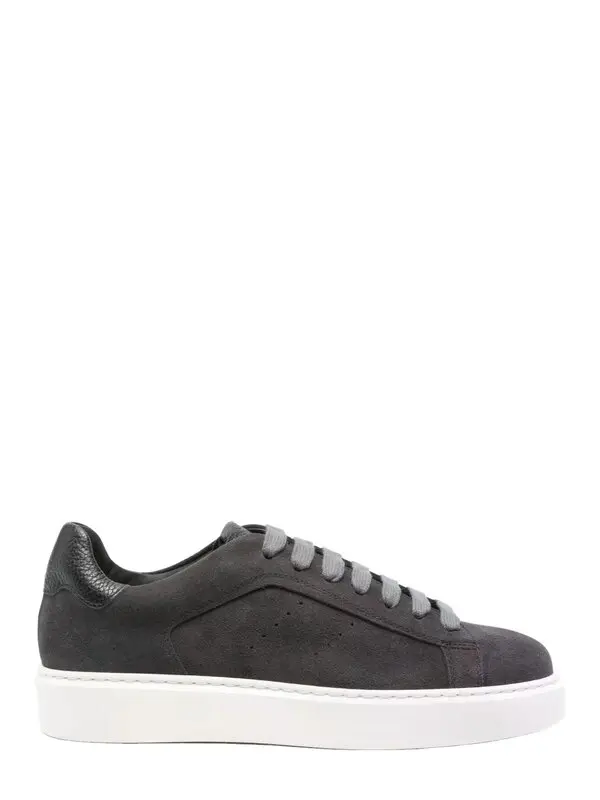 DOUCAL'S Clay Leather Sneakers - Grey