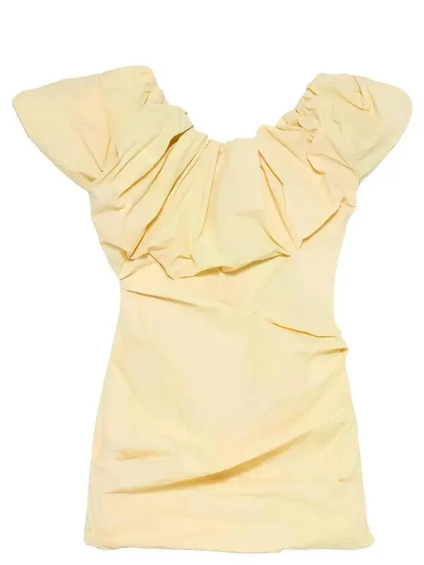 Paris Georgia Rio Puff-sleeve Mini Dress - Yellow