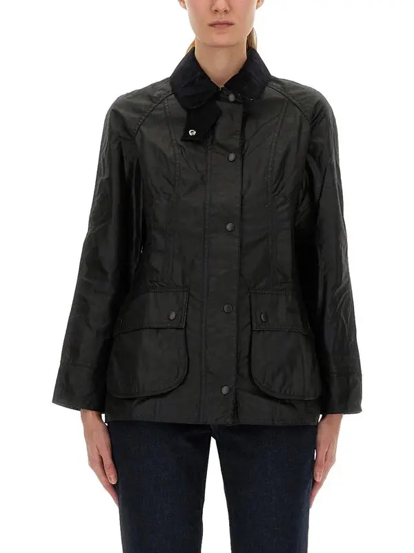 Barbour Waxed Cotton Jacket - Black