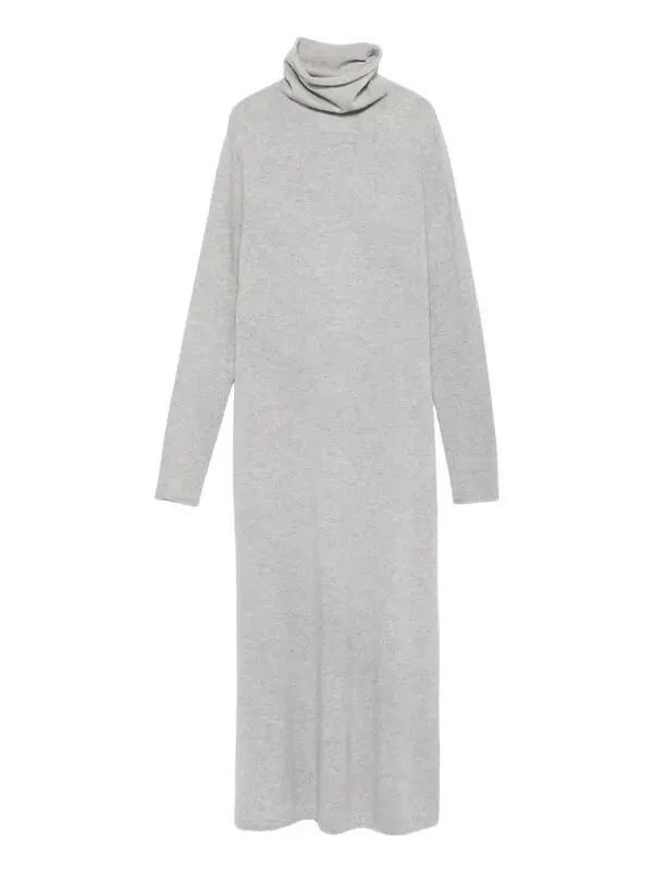LISA YANG Long-sleeve Turtleneck Dress - Grey