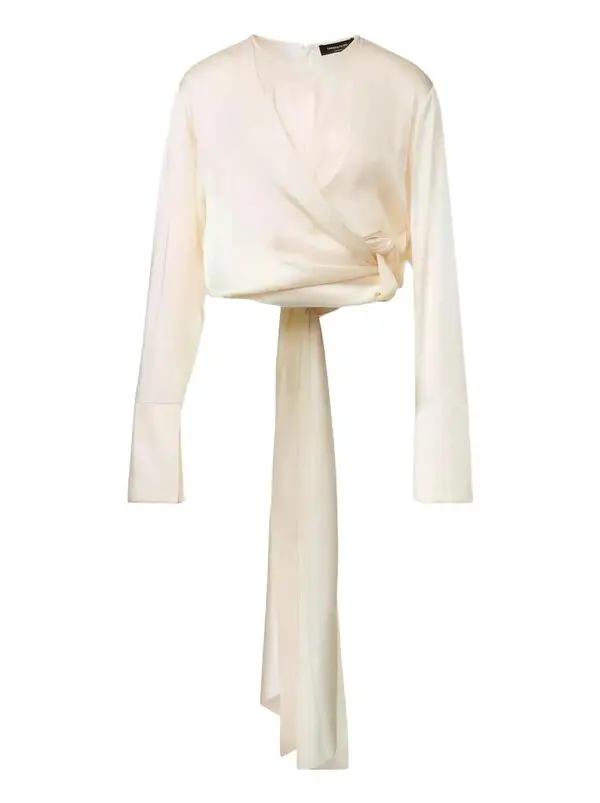 Fabiana Filippi Wrap-tie Silk Blouse - White