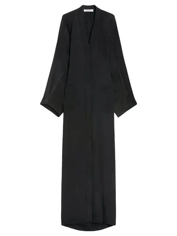 Max Mara V-neck Maxi Dress - Black