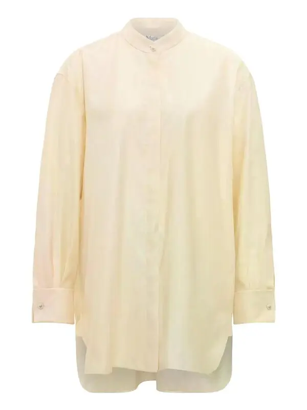Max Mara Mandarin-collar Shirt - Neutrals
