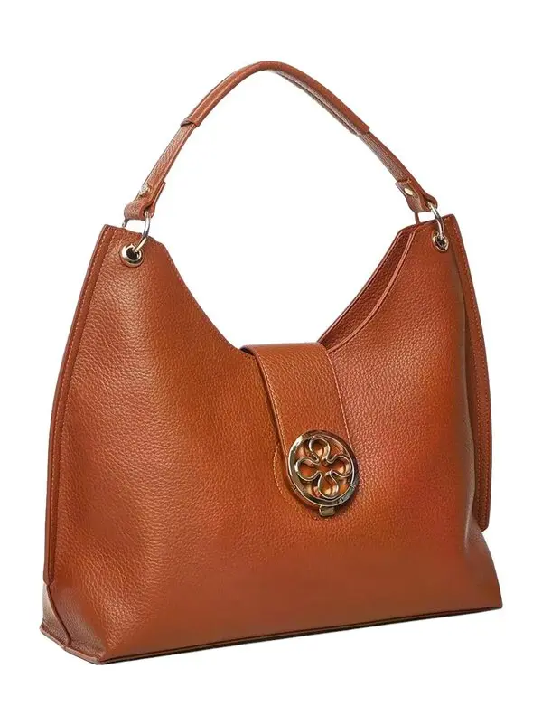 V°73 Federica V Logo-plaque Shoulder Bag - Brown