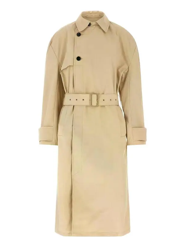 ENTIRE STUDIOS Cape-detail Trench Coat - Neutrals