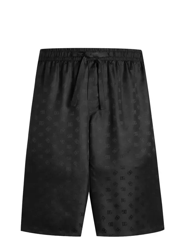 Dolce & Gabbana Dg Logo Jacquard Trousers - Black
