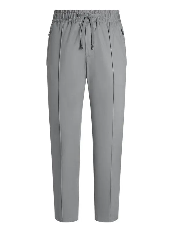 Dolce & Gabbana Cotton Gabardine Jogging Trousers - Grey