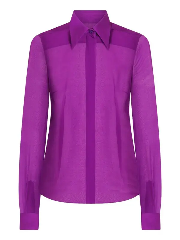 Dolce & Gabbana Chiffon Shirt - Purple